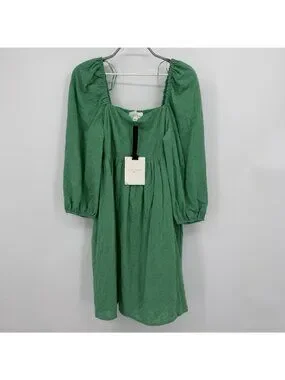 Tuckernuck | Dresses | Pomander Place Tuckernuck Green Embroidered Puff ...